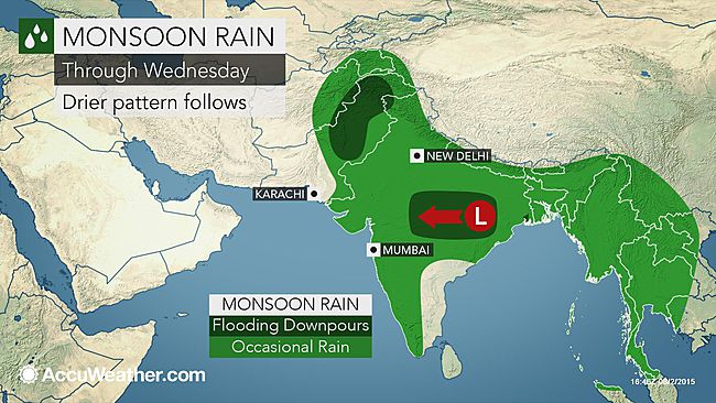 Ljetni monsun: Obilne oborine pogodile jug Azije – RiMeteo